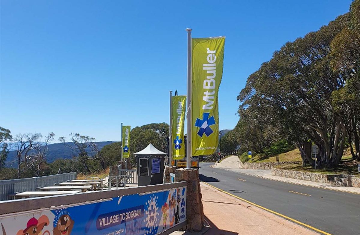 Abel Banner Poles at Mt Buller | Abel Sports & Abel Flags